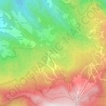 Carte topographique Le Polle, altitude, relief